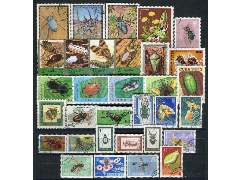 Insekti - Fauna - Lot žigosanih maraka - 2