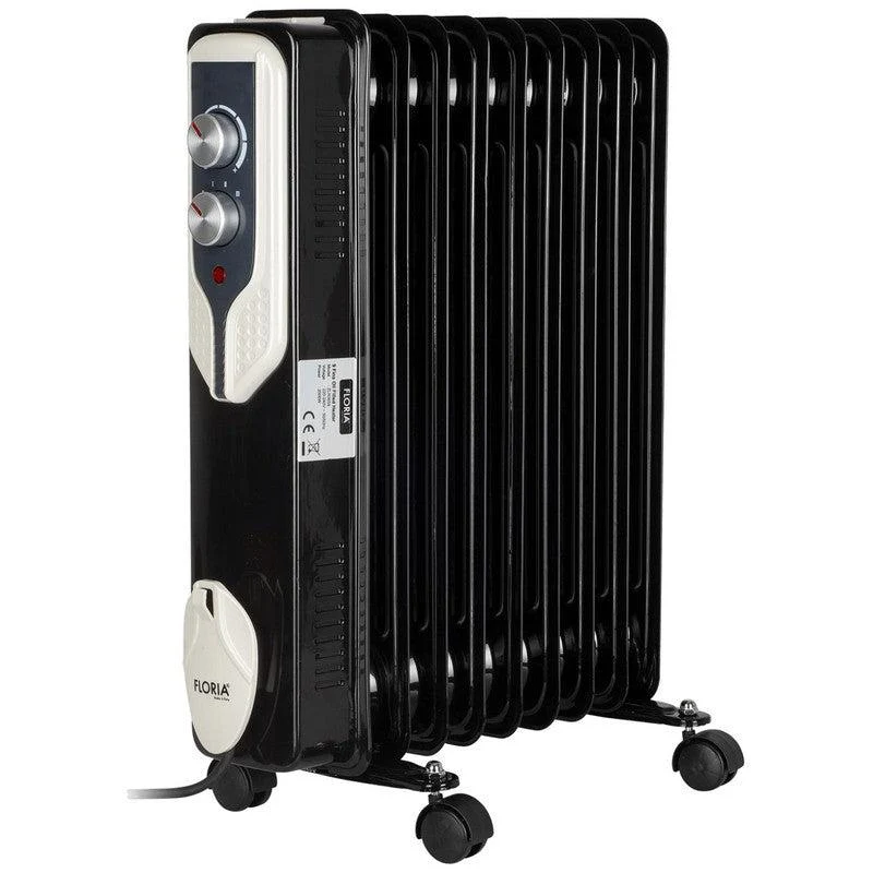 Floria Uljni radijator ZLN3659 — 9 rebara, 2000 W, crni