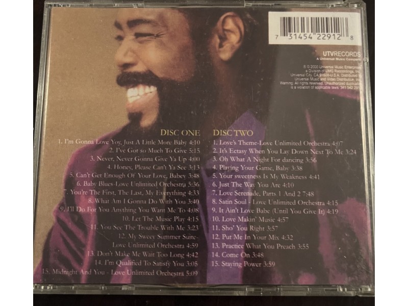 Barry White- The ultimate collection 2XCD