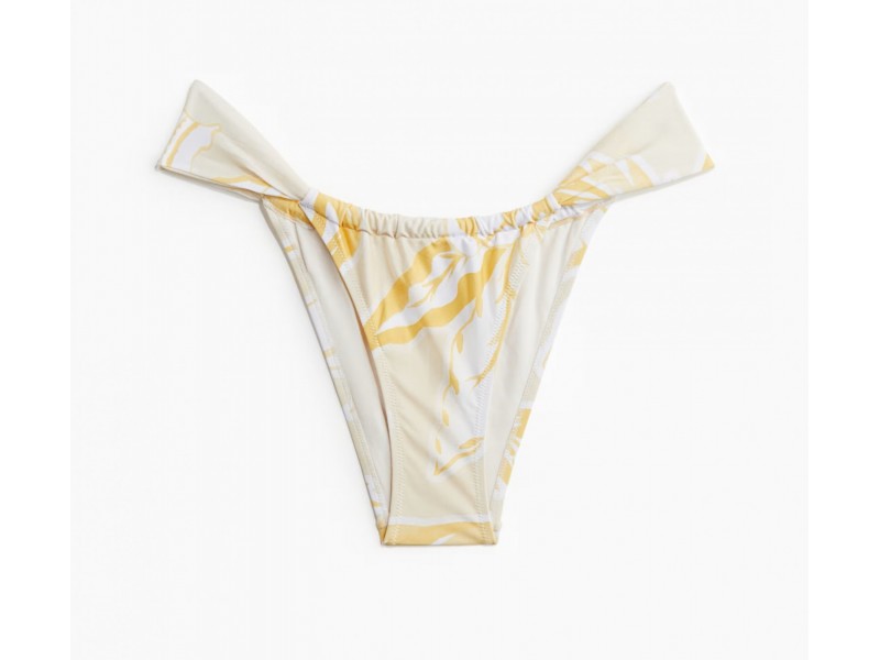*H&M* NOV DONJI DEO KUPAĆEG ŽUTO - BELI - L
