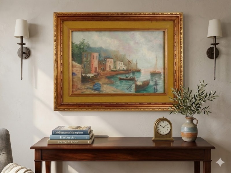 ULJE NA PLATNU, MORSKI MOTIV 79 x 59 cm