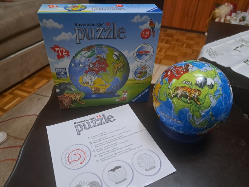 Ravensburger 3D Puzzle GLOBUS Životinje sveta