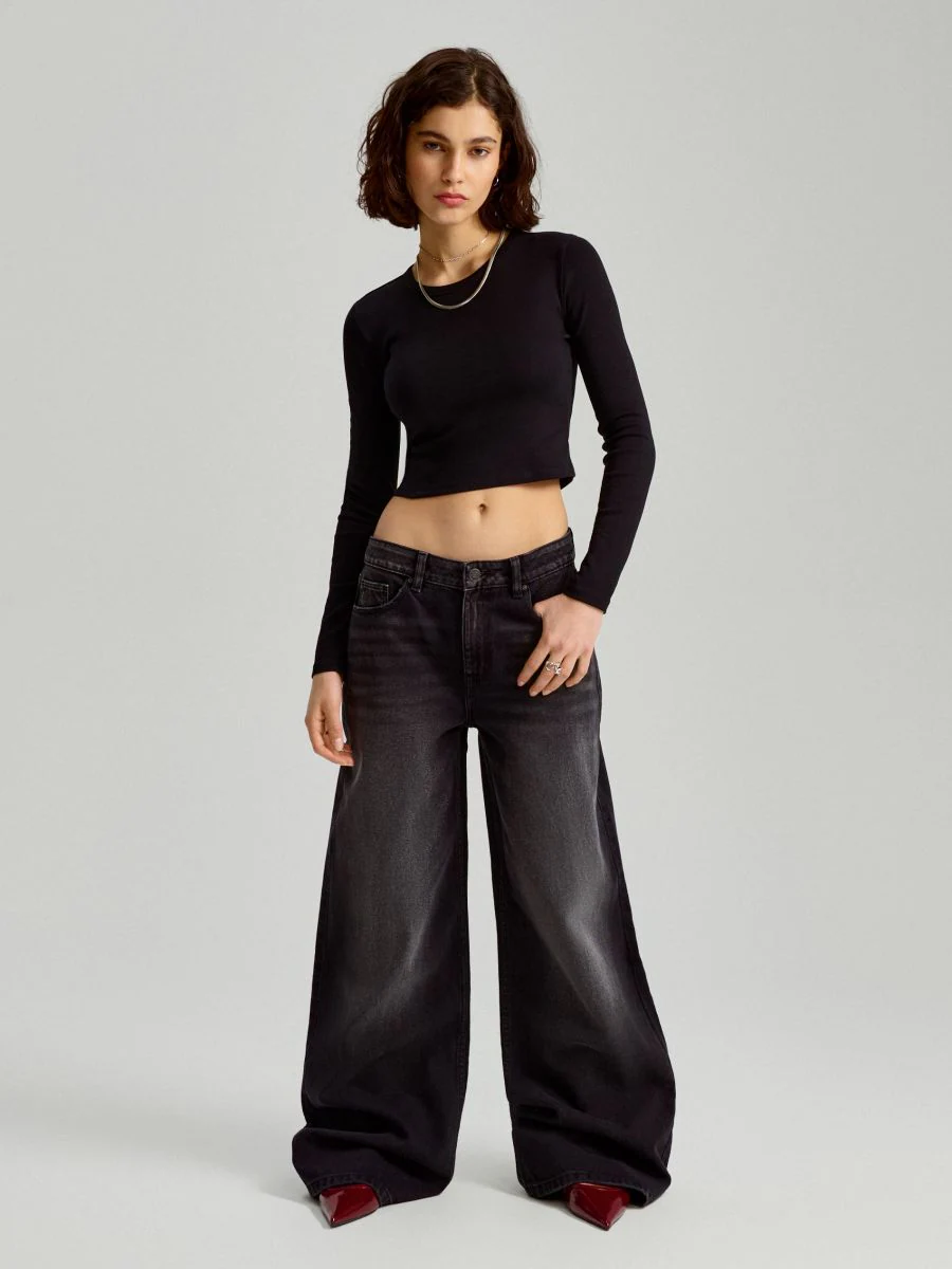 Wide leg farmerke
