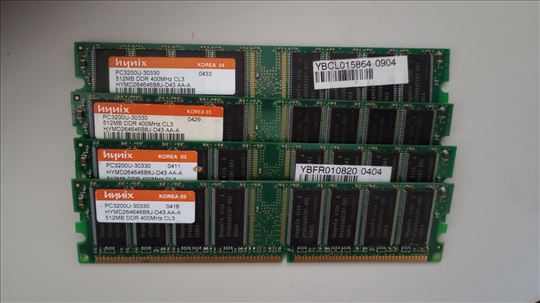 Hynix 2GB / 400Mhz DDR1 SDRAM / set 4 kom