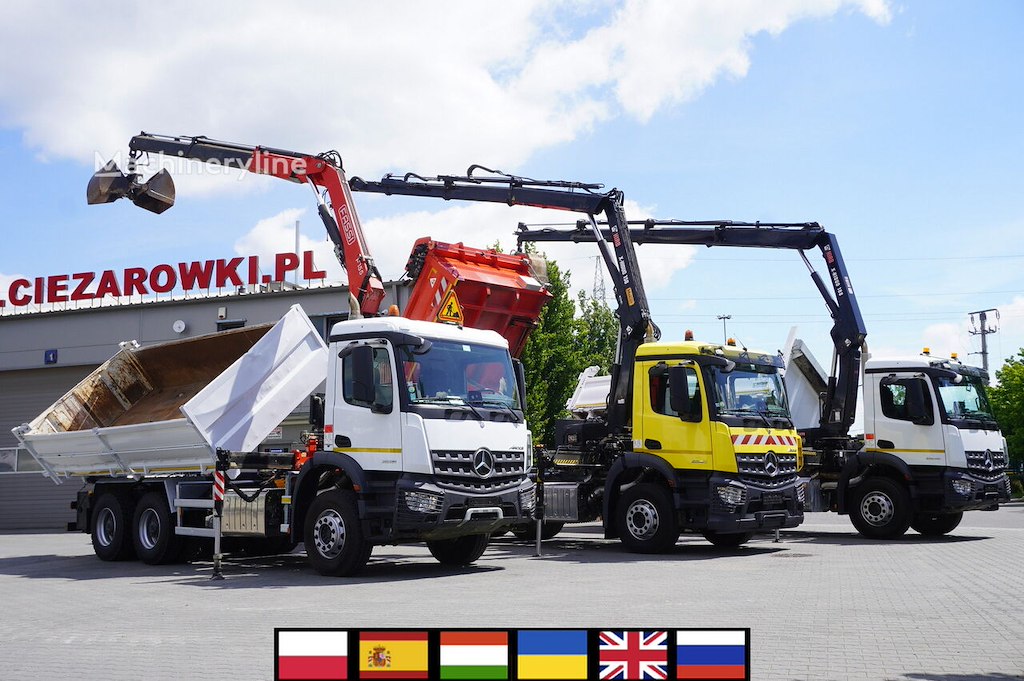 Mercedes-Benz Arocs 2636 6×4 / 100 tho. km! / HIAB crane / rotator / 3-way tip autodizalica