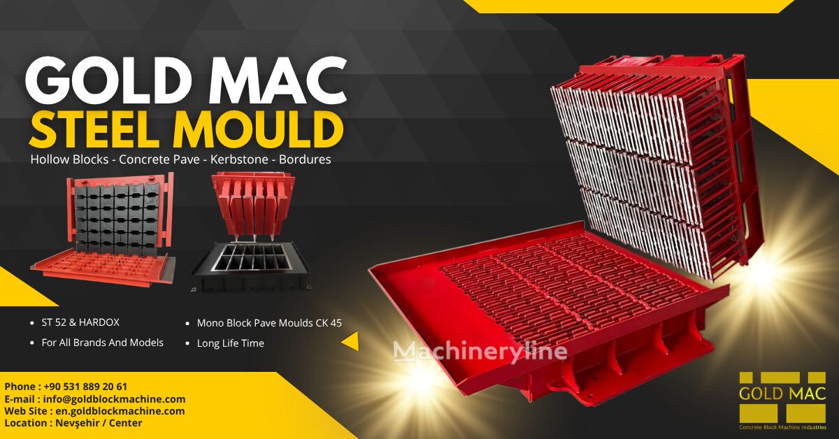 Nova Gold Mac GOLD MAC STEEL MOULD - Hollow Block - Concrete Pave - Bordure oprema za proizvodnju betonskih blokova