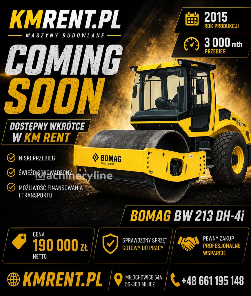 BOMAG BW 213 DH-4I kompaktor s jednim valjkom