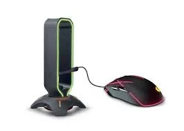 Rampage Nosač za slušalice Rampage RM-H66 RGB crni 33543