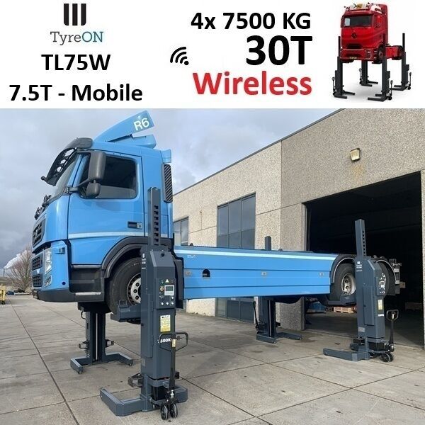 Nova TyreON TL75W-4 30T mobile truck trucklift wireless - 4 x 7,5 T- Battery četvorostubna dizalica
