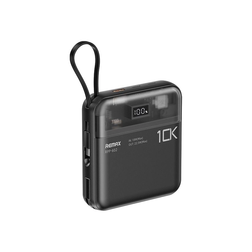 REMAX RPP-602 - 20W+QC 22.5W Power Bank with 2 Fast Charging Cables 10000mAh