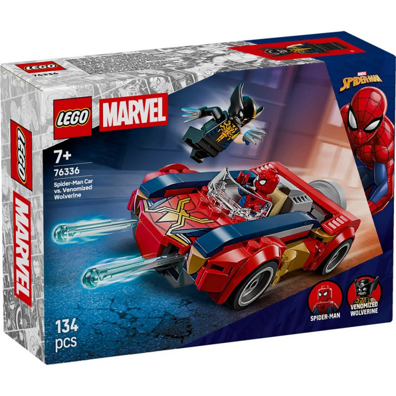 LEGO SUPER HEROES MARVEL SPIDERMAN CAR VS VENOMIZED