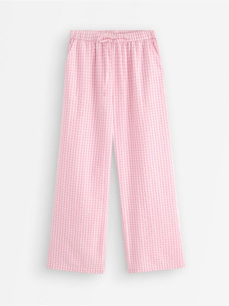 Pidžama donji deo – Pyjama trousers in seersucker with longer leg
