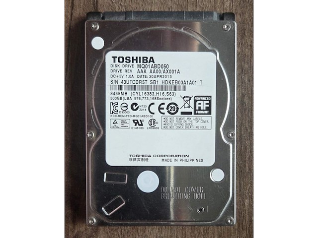 Hard disk 500Gb Toshiba MQ01ABD050