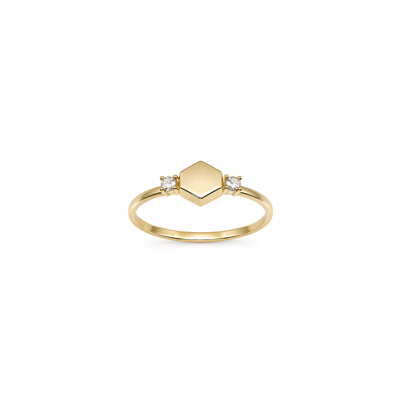 AURELIA RING IN 14KT YELLOW GOLD WITH ZIRCONIA