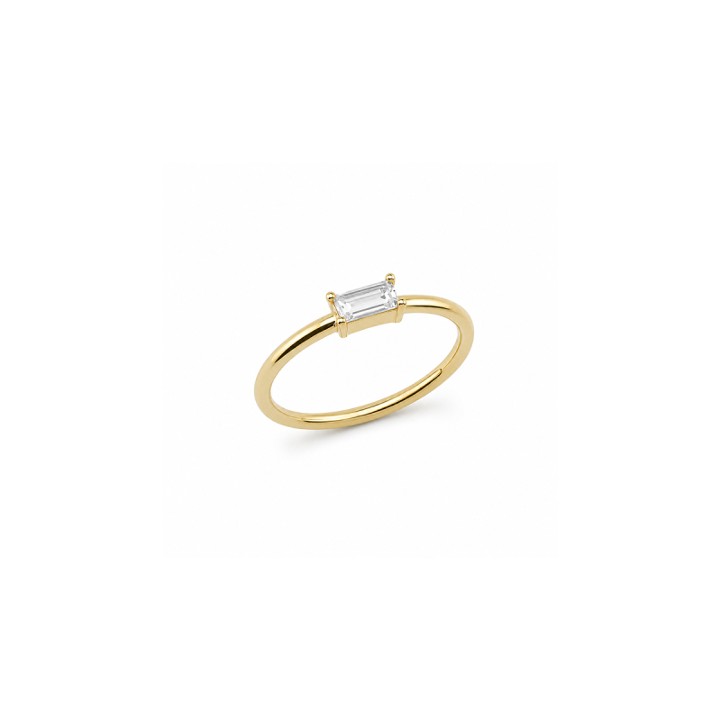BIANCA RING IN 14KT GOLD WITH ZIRCON