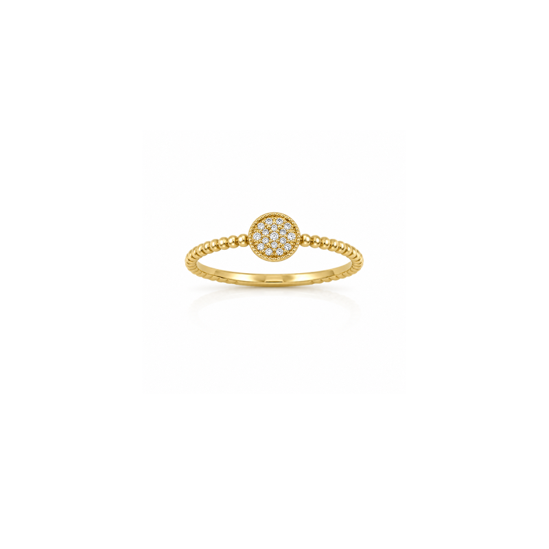 CELESTE RING IN 14KT GOLD WITH ZIRCONIA