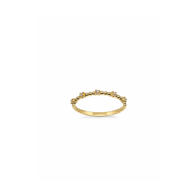 EVELYN RING IN 14KT GOLD WITH ZIRCONIA