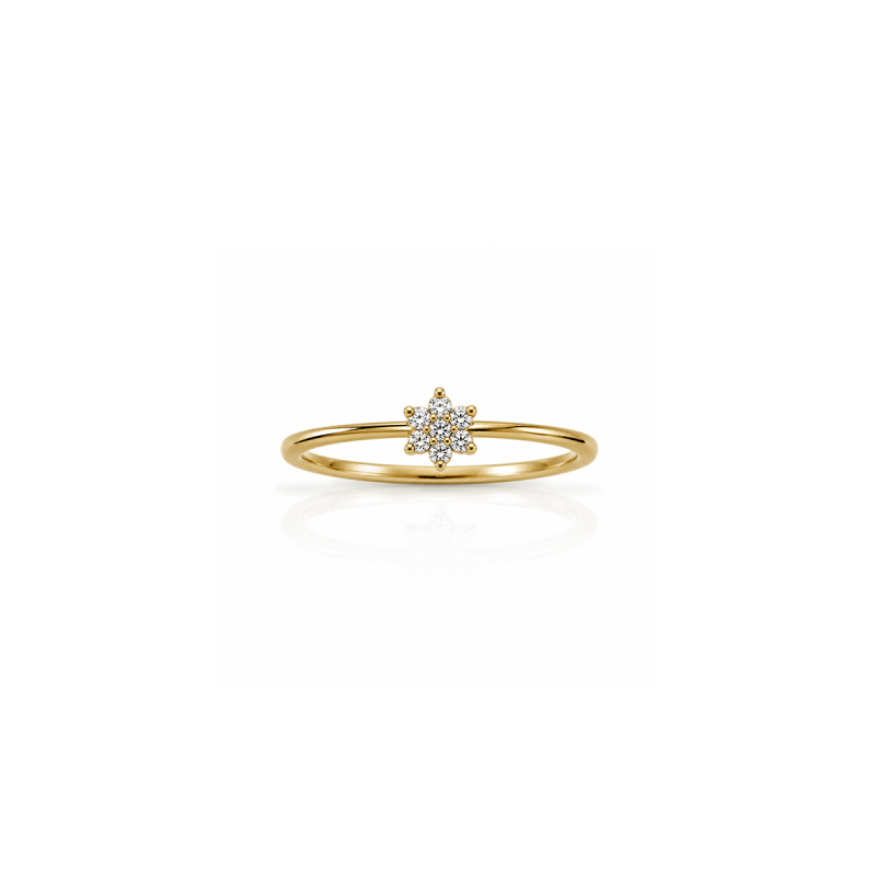 FIORELLA RING IN 14KT YELLOW GOLD WITH ZIRCONIA