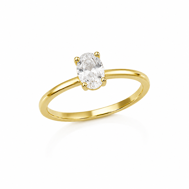 VALENTINA RING IN 14KT YELLOW GOLD WITH ZIRCONIA