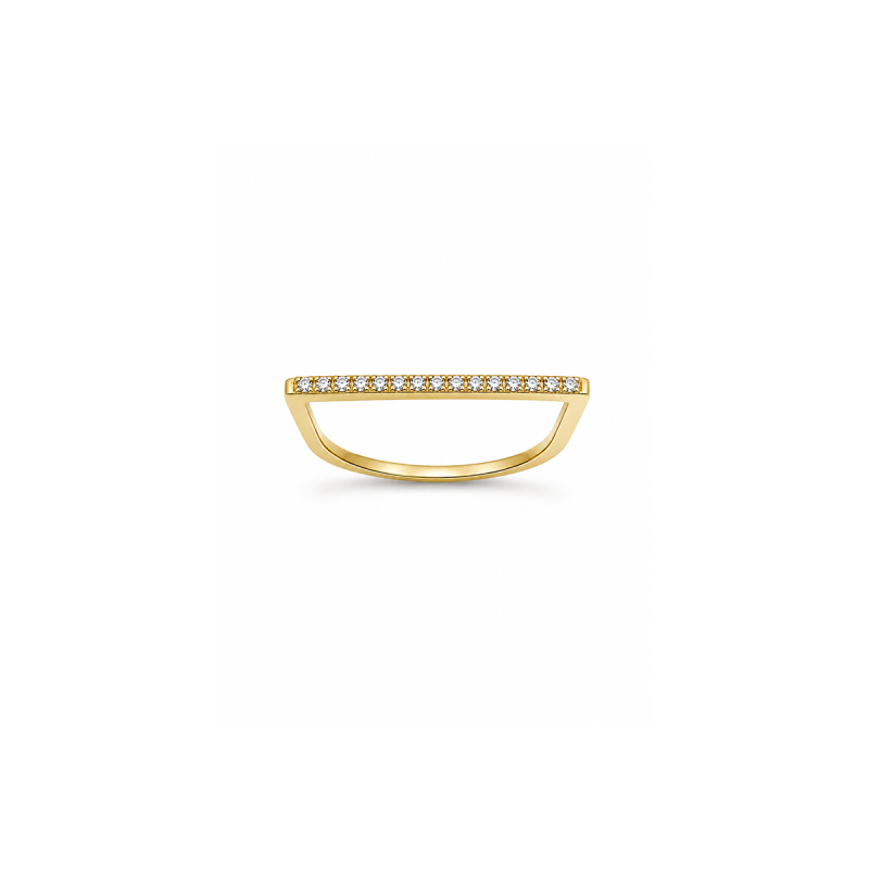 VIVIENNE RING IN 14KT YELLOW GOLD WITH ZIRCONIA