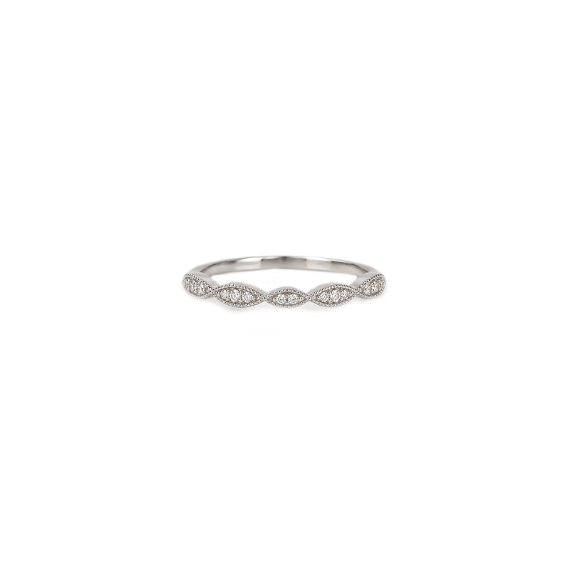 VIVIENNE RING IN WHITE GOLD WITH ZIRCONS