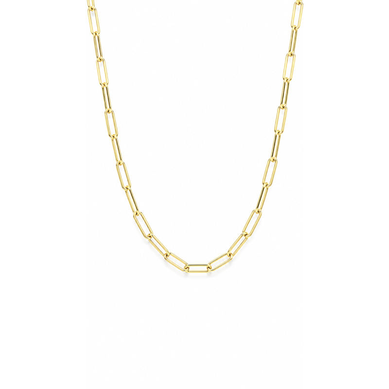 LUNA LINK NECKLACE IN 14KT YELLOW GOLD