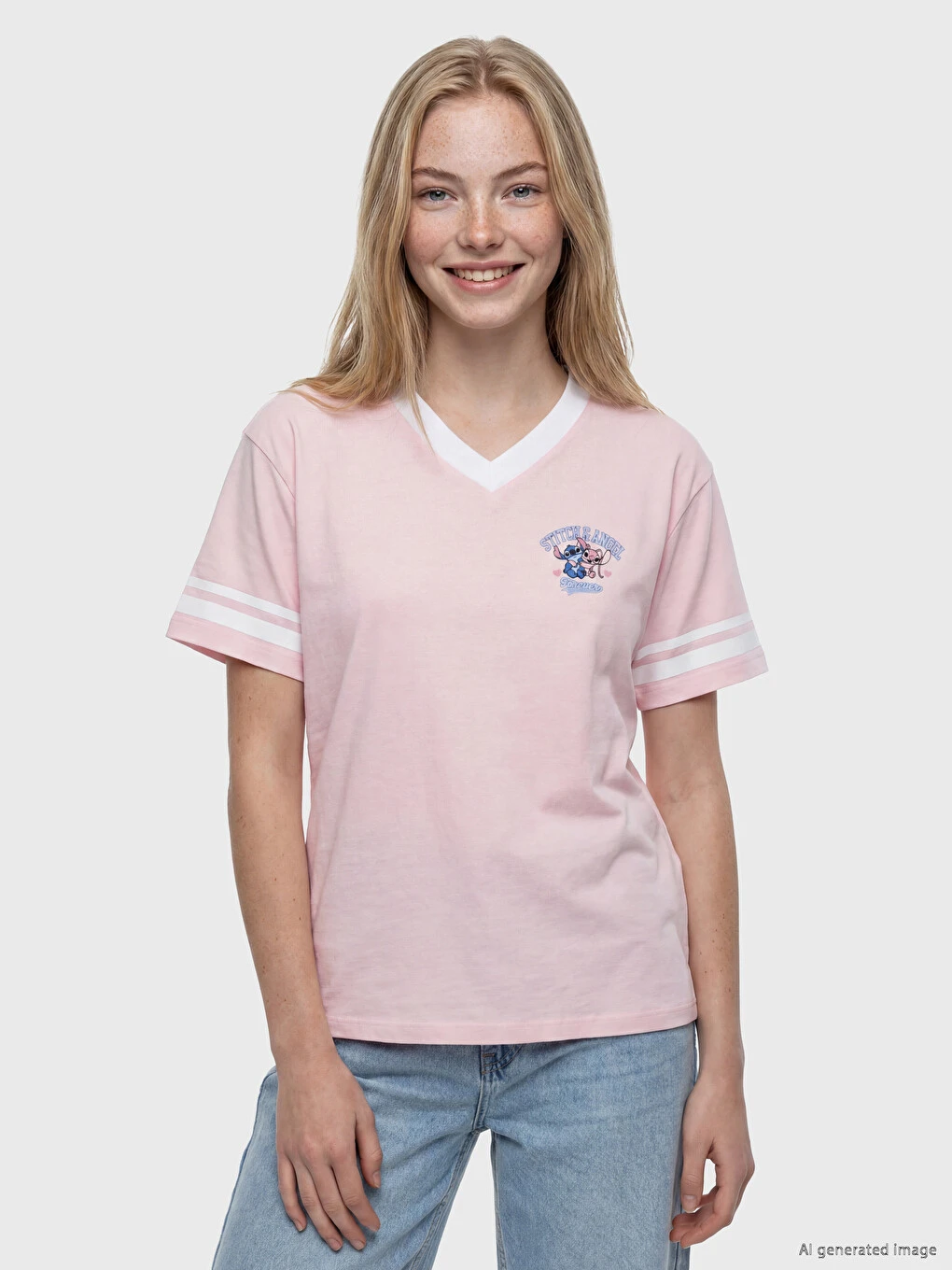 XSIDE Stitch Štampana 100% Pamučna Prevelika Ženska Majica