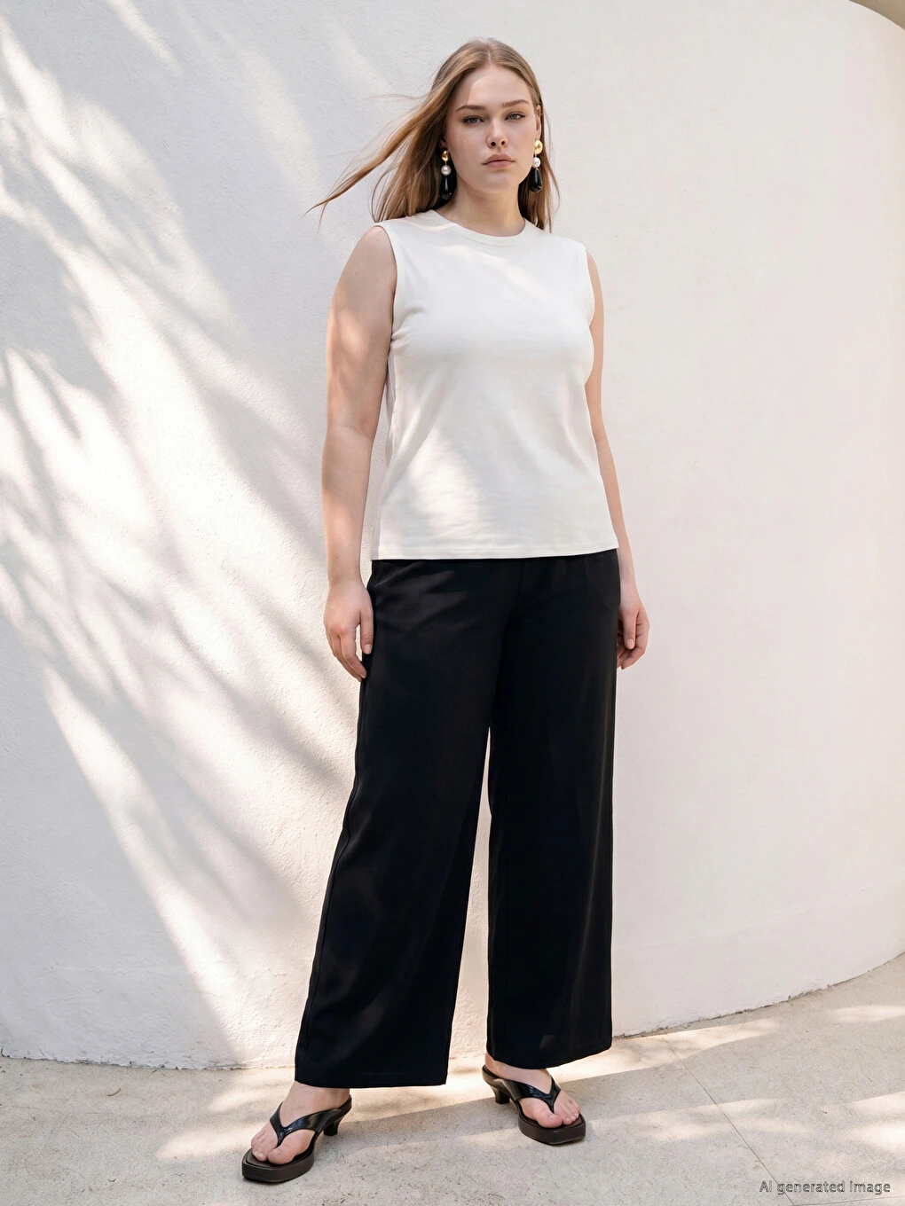 LCWAIKIKI Curve Plus Size Ženski Top Majica Sa Okruglim Izrezom