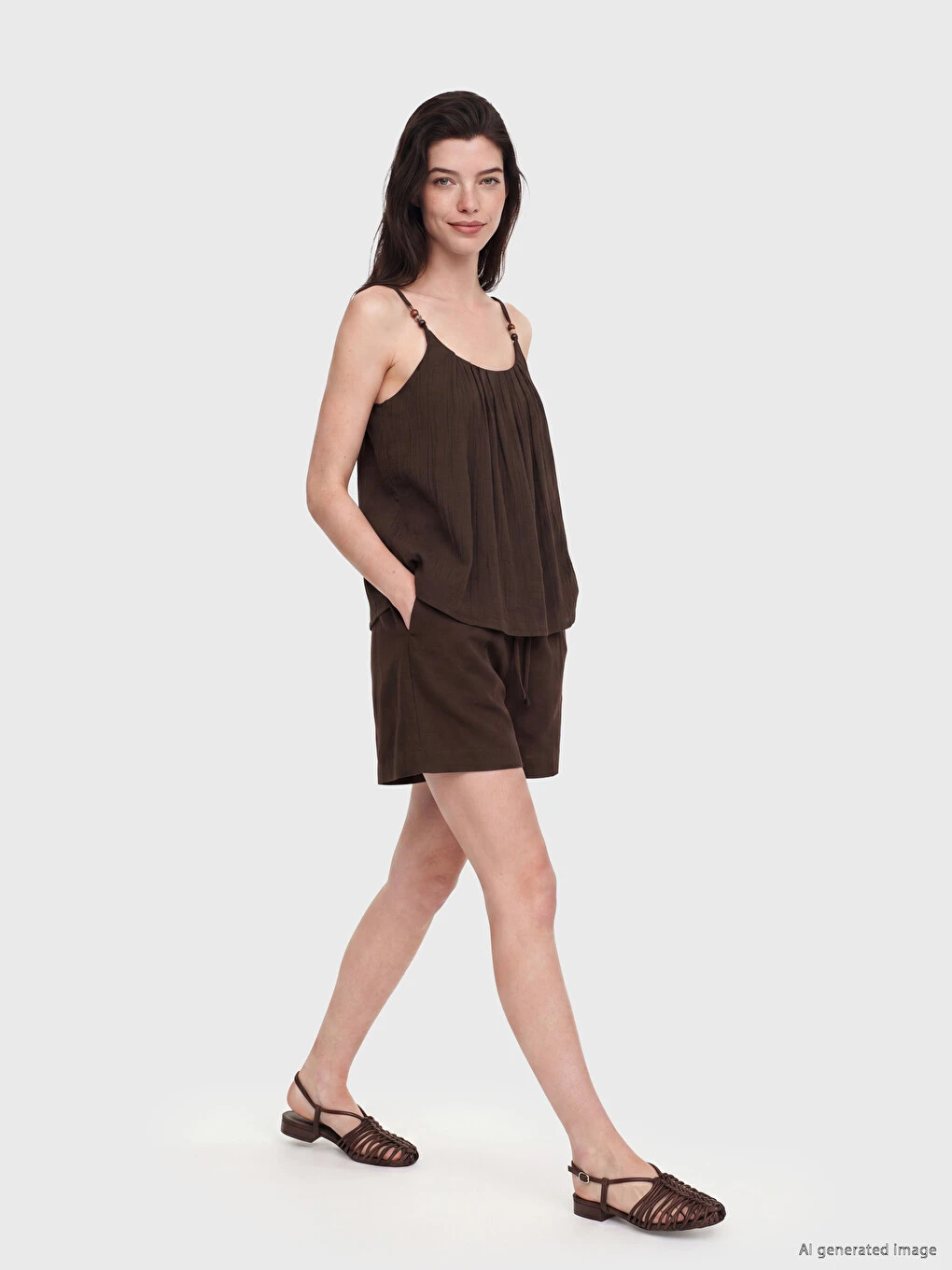 LCW Comfort Teksturirana Bluza Sa U Izrezom I Bretelama