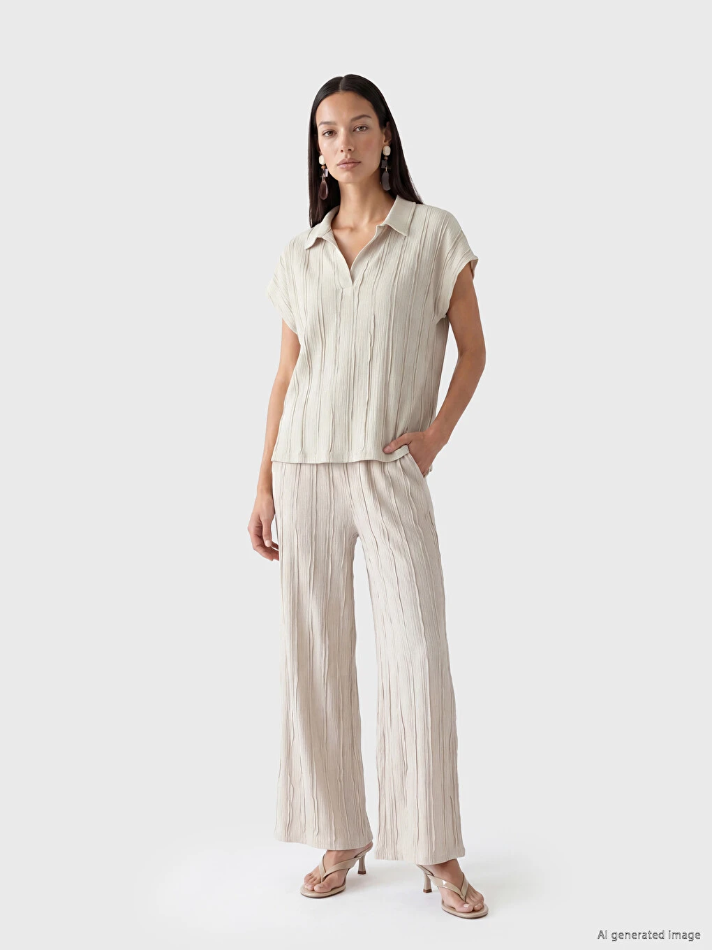 LCW EVERYDAY Polo Teksturirana Bluza