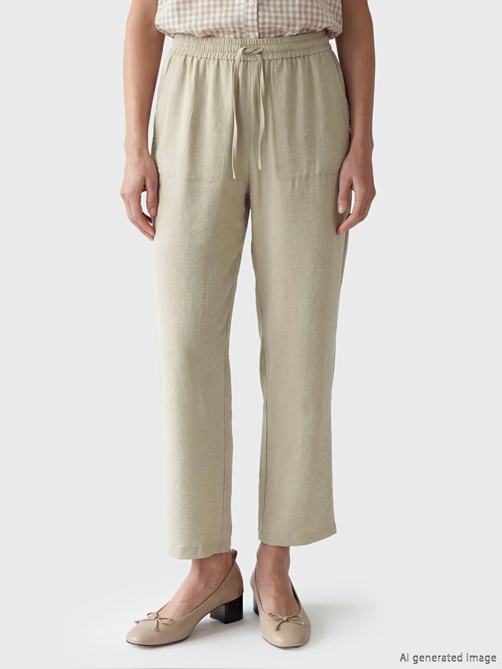 LCW Grace Elastični Struk Opušteni Kroj Ženske Pantalone