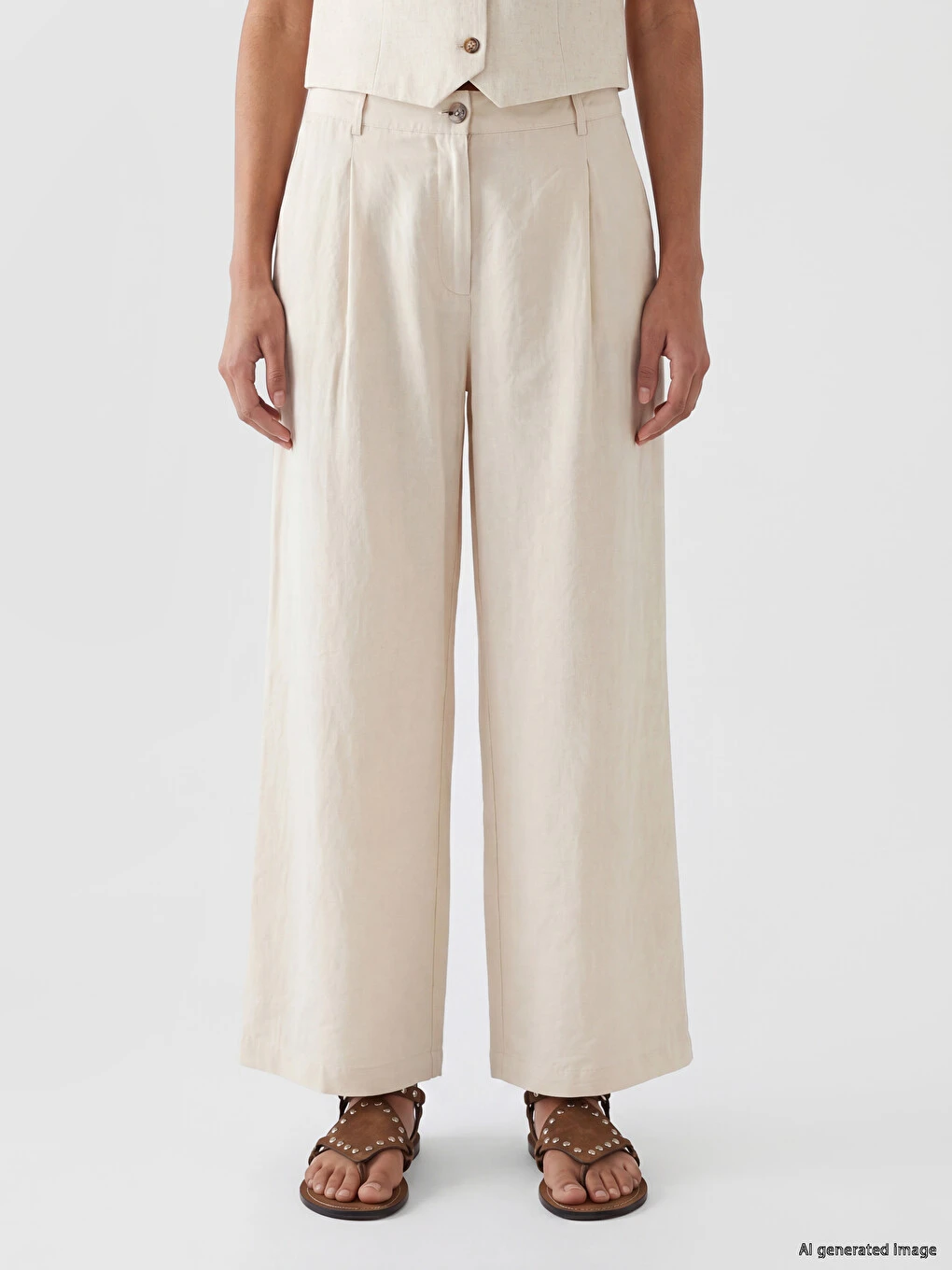 XSIDE Modalna Mešavina Plisirane Ženske Svečane Pantalone
