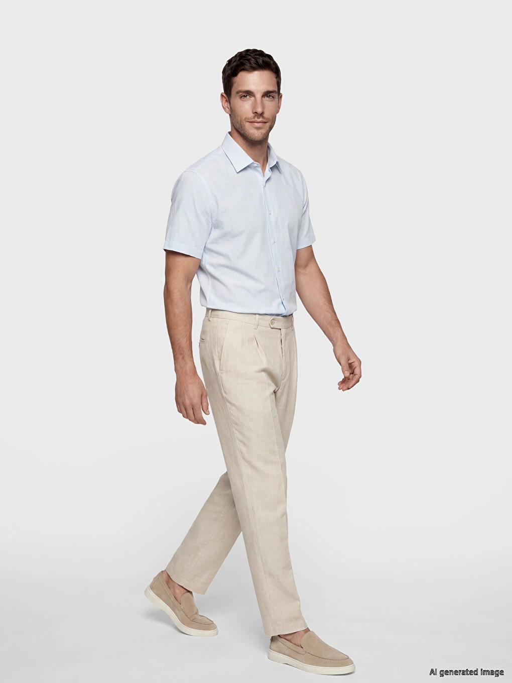 LCW BUSINESS Slim Fit Muška Teksturirana Košulja