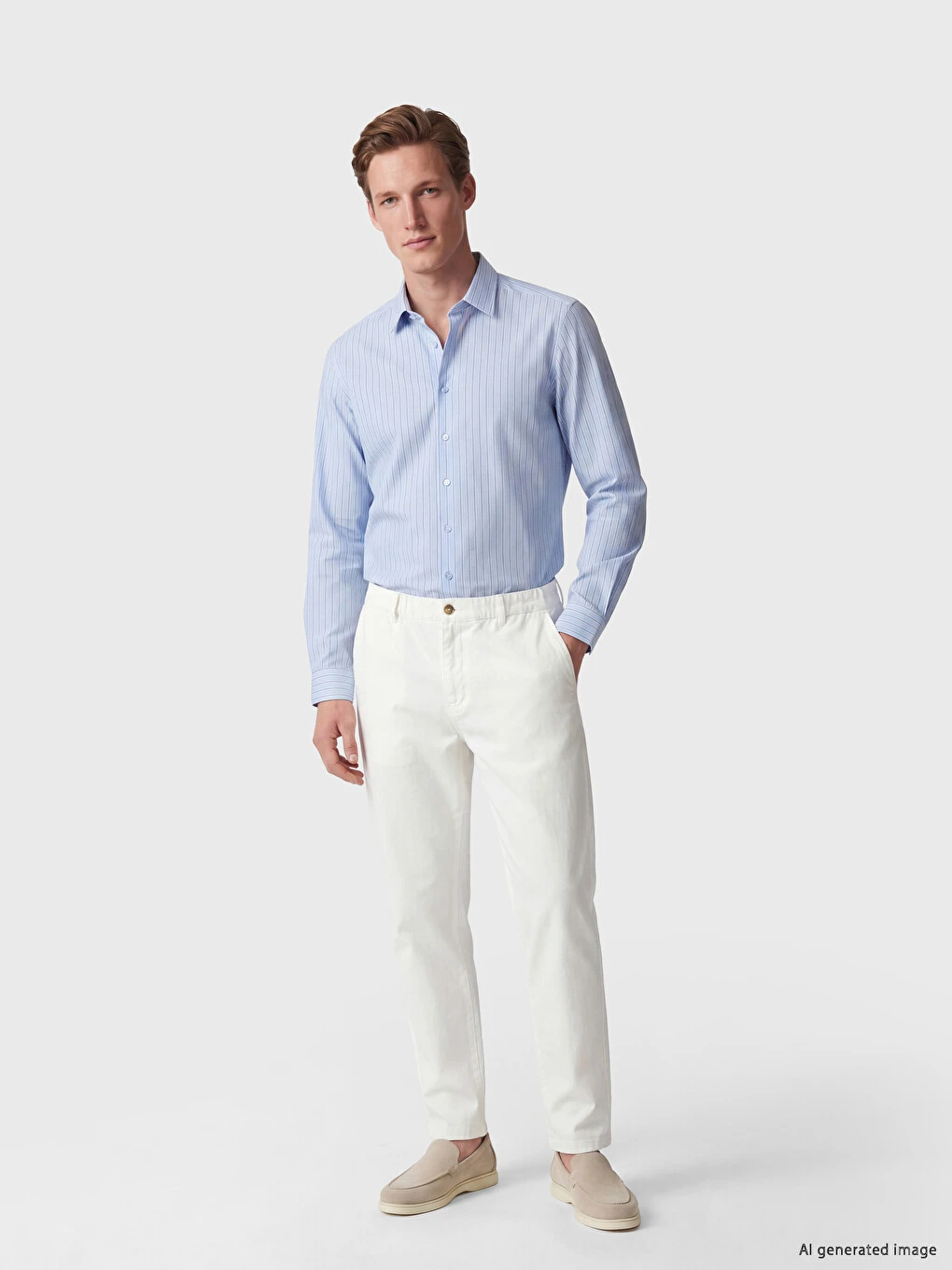 SOUTHBLUE Regular Fit Teksturirane Muške Pantalone