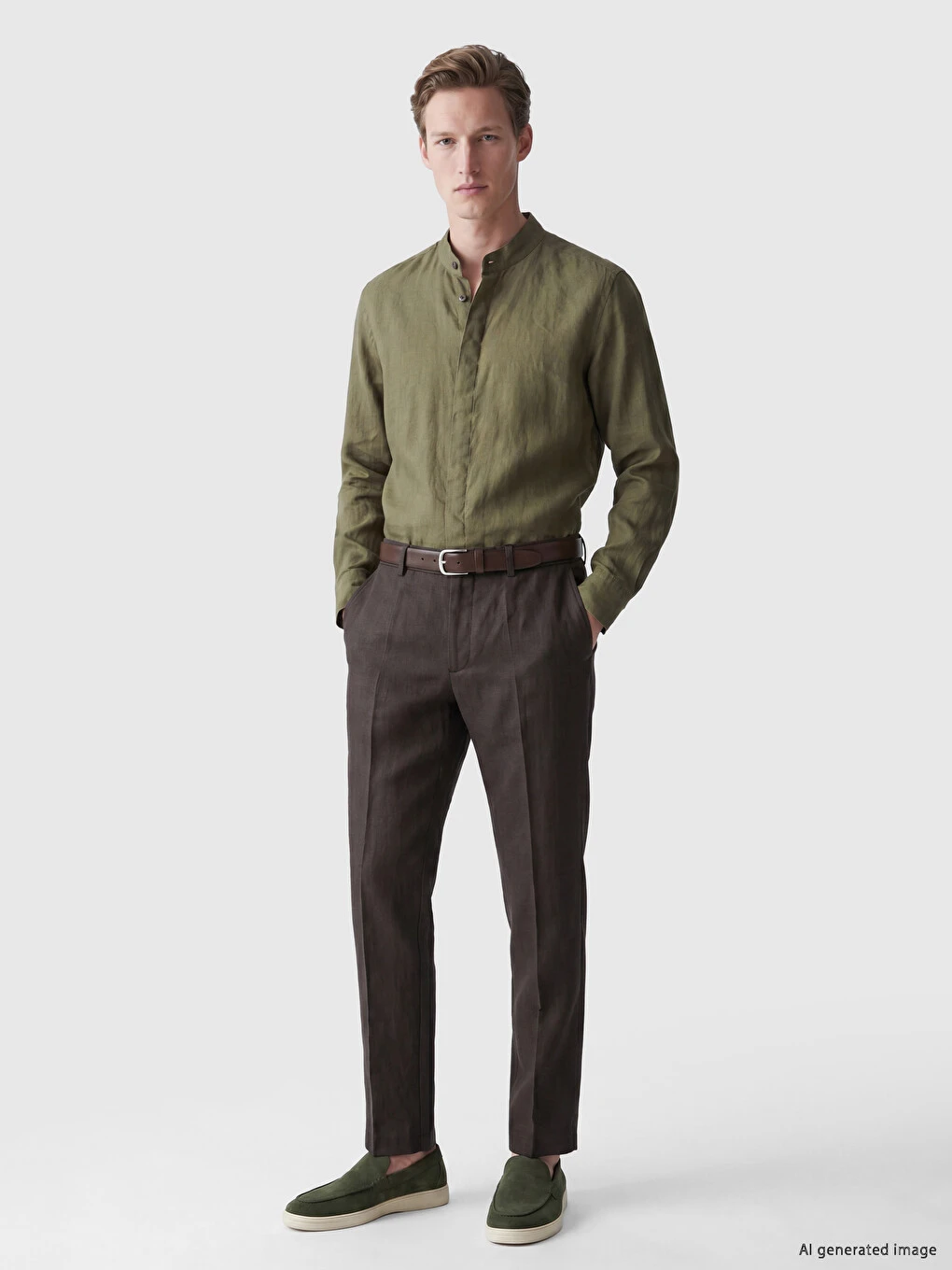 SOUTHBLUE Regular Fit Muške Plisirane Pantalone