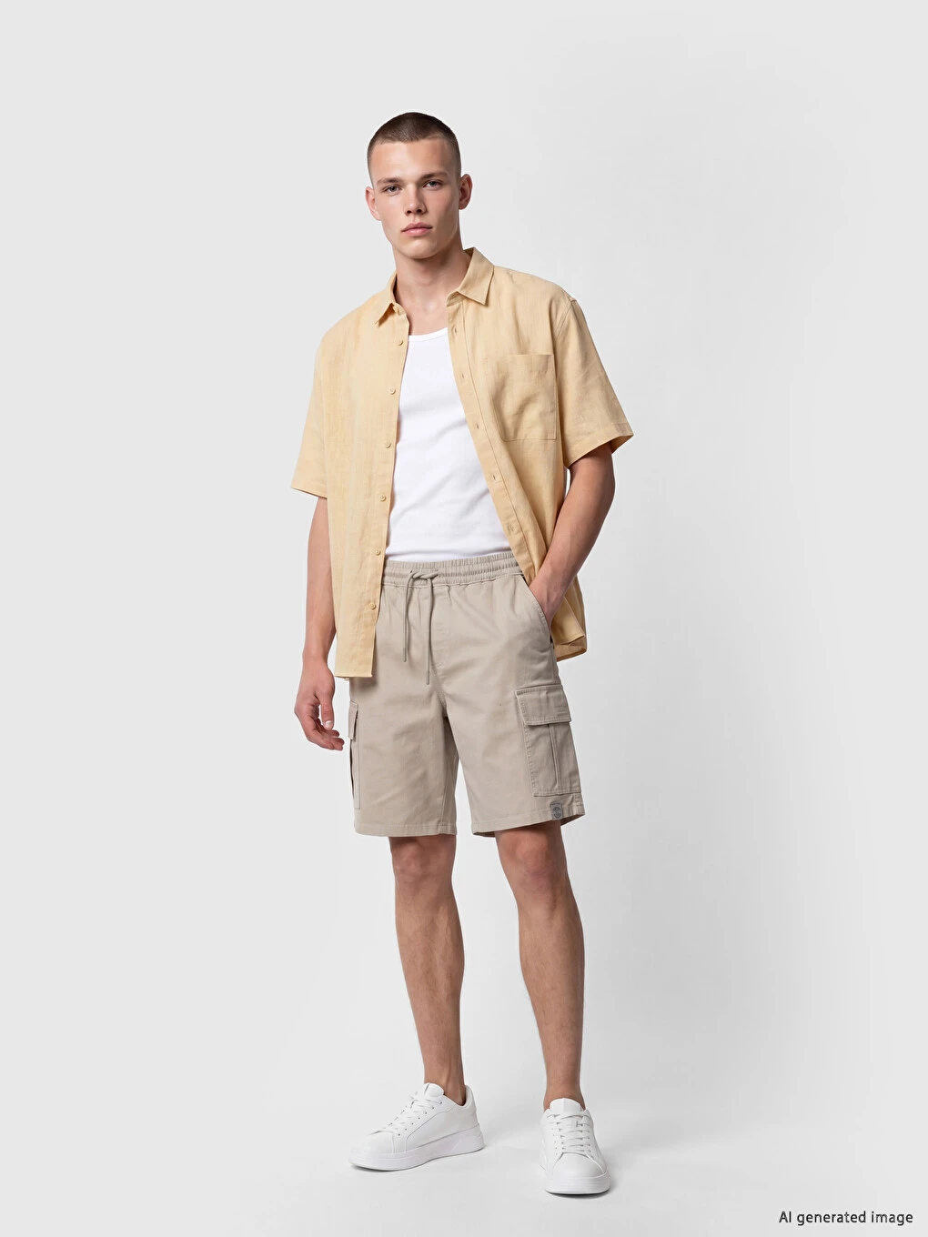 XSIDE Regular Fit Muški Cargo Šorts Elastičnog Struka