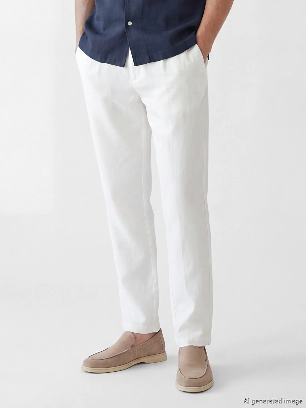 SOUTHBLUE Regular Fit Izgled Lana Muške Pantalone