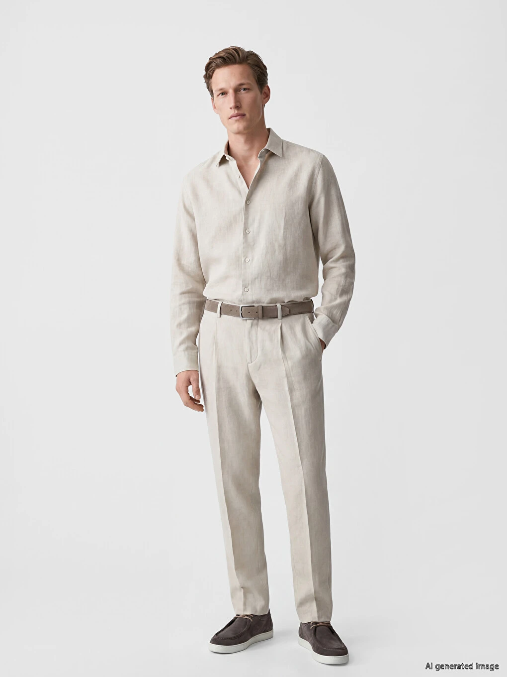 SOUTHBLUE Regular Fit Muška Košulja Od 100% Lana