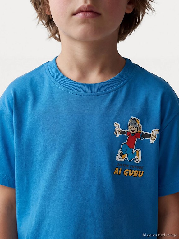 LCW Kids Majica Sa Okruglim Izrezom Sa Štampom