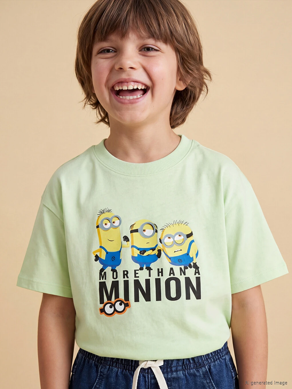 LCW Kids Dečija Majica Sa Okruglim Izrezom I Minions Printom