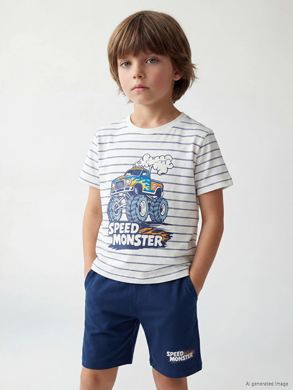 LCW Kids Okrugli Izrez Dečiji Kratka Pidžama Komplet