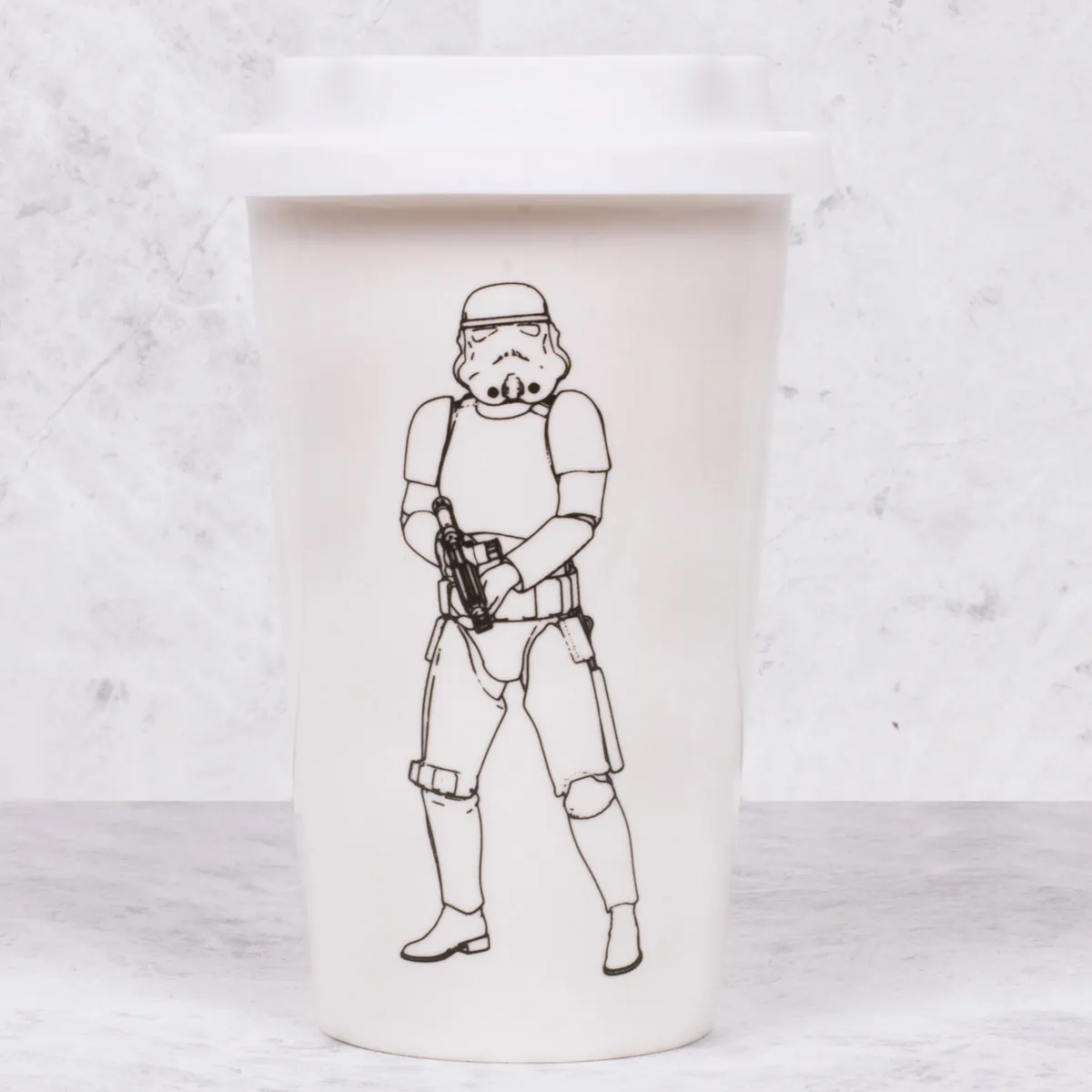 Keramička putna šolja STORMTROOPER - bela