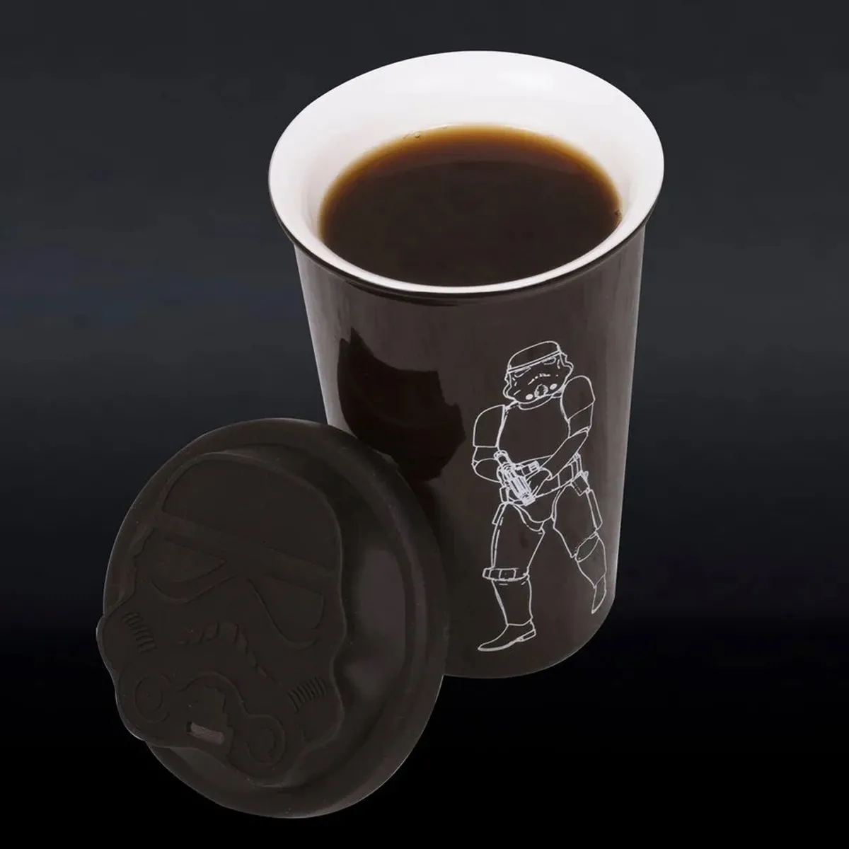 Keramička putna šolja STORMTROOPER - crna