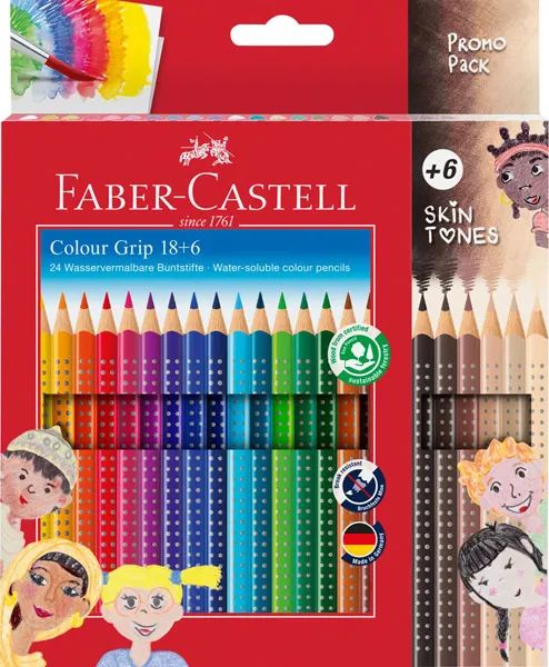 FABER CASTELL drvene bojice grip 18kom + 6