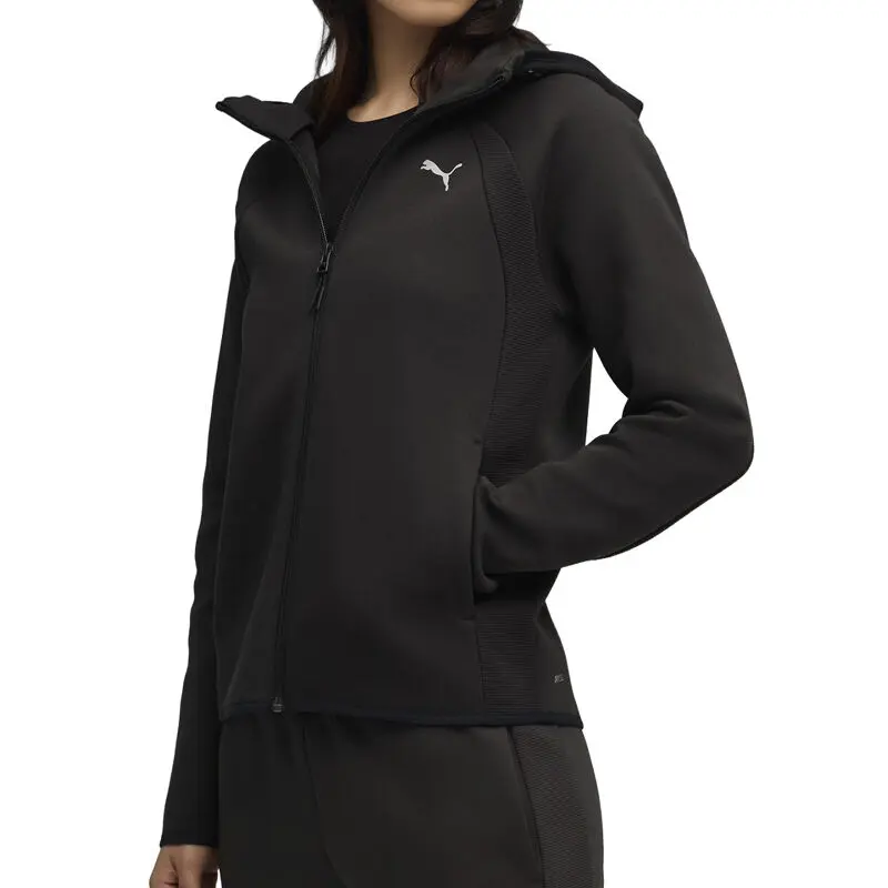 Puma Ženski duks Evostripe Full-Zip, Crni