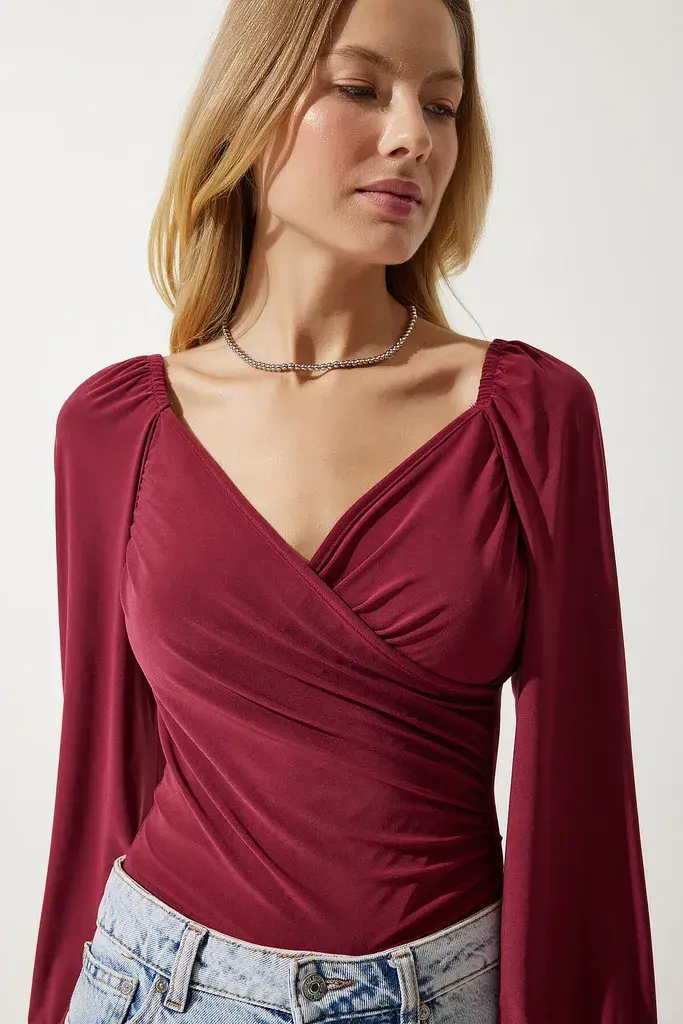 Happiness Istanbul Ženska bluza FF00154, Bordo
