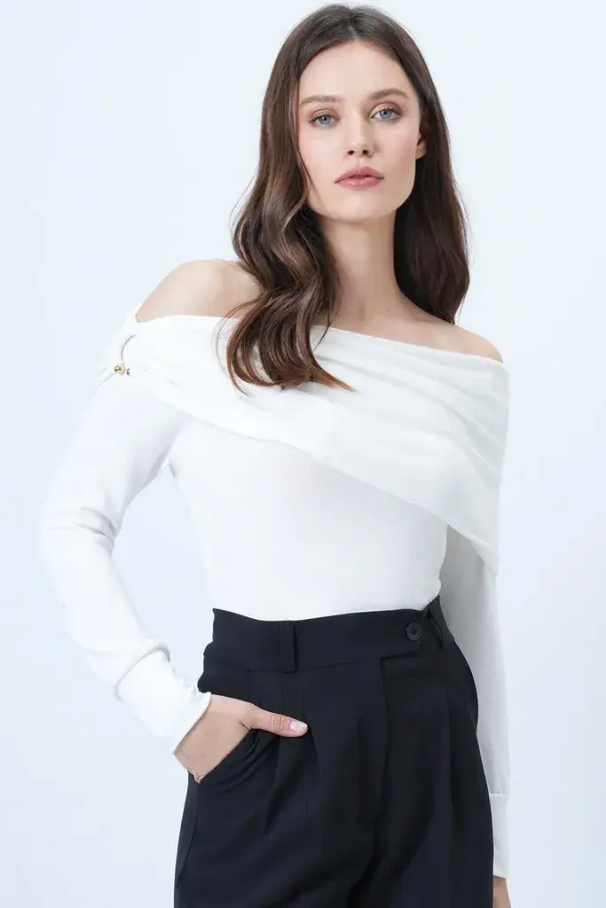 Trend Alacati Stili Ženska bluza Alc-X14557, Krem