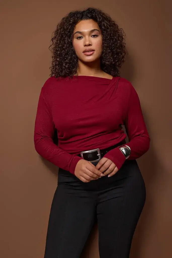 Trendyol Curve Ženska bluza Tbbaw26Af00088, Bordo