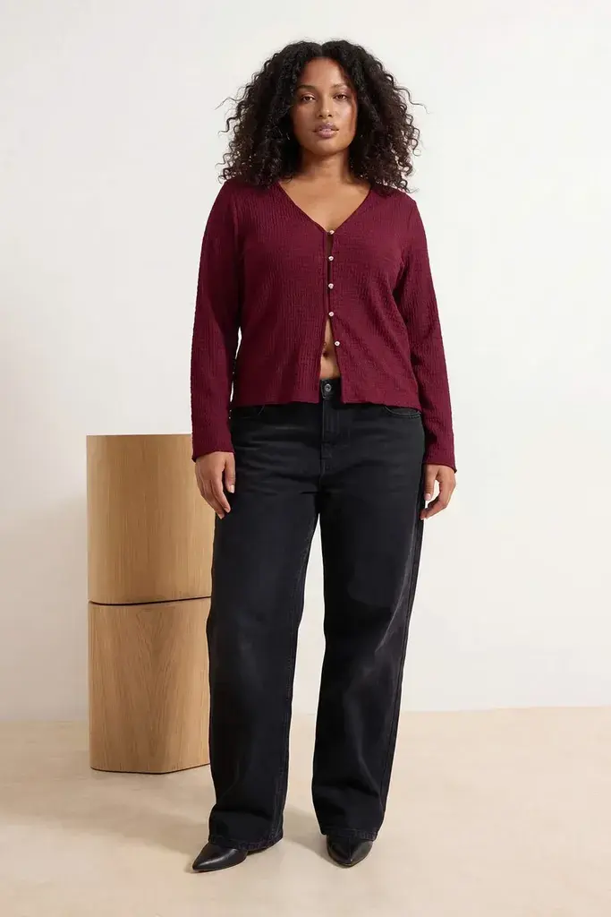 Trendyol Curve Ženska bluza Tbbaw26Af00068, Bordo
