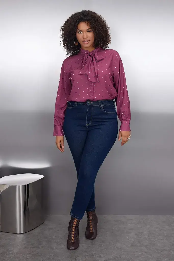 Trendyol Curve Ženska bluza Tbbaw26Af00036, Bordo